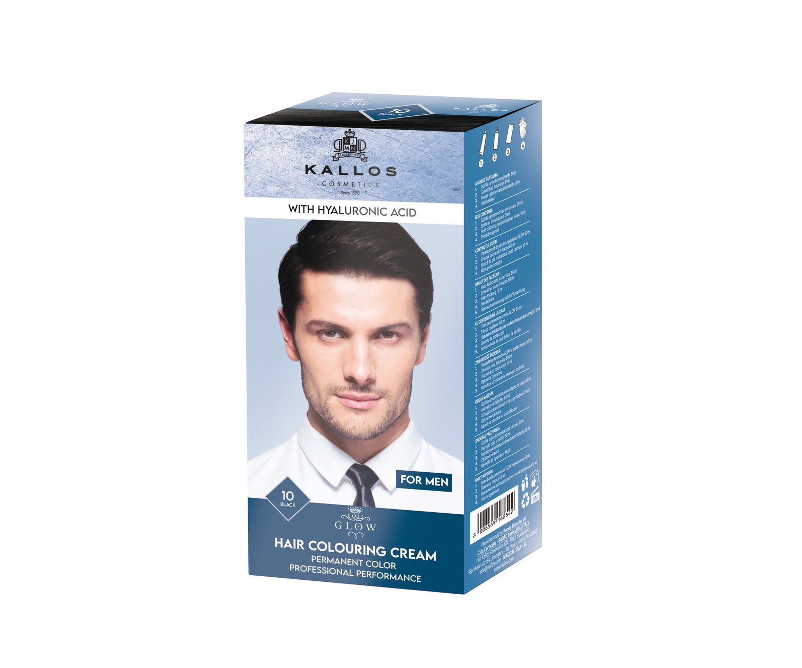 GLOW Tartós Krémhajfesték - 10 Fekete – Kallos Cosmetics